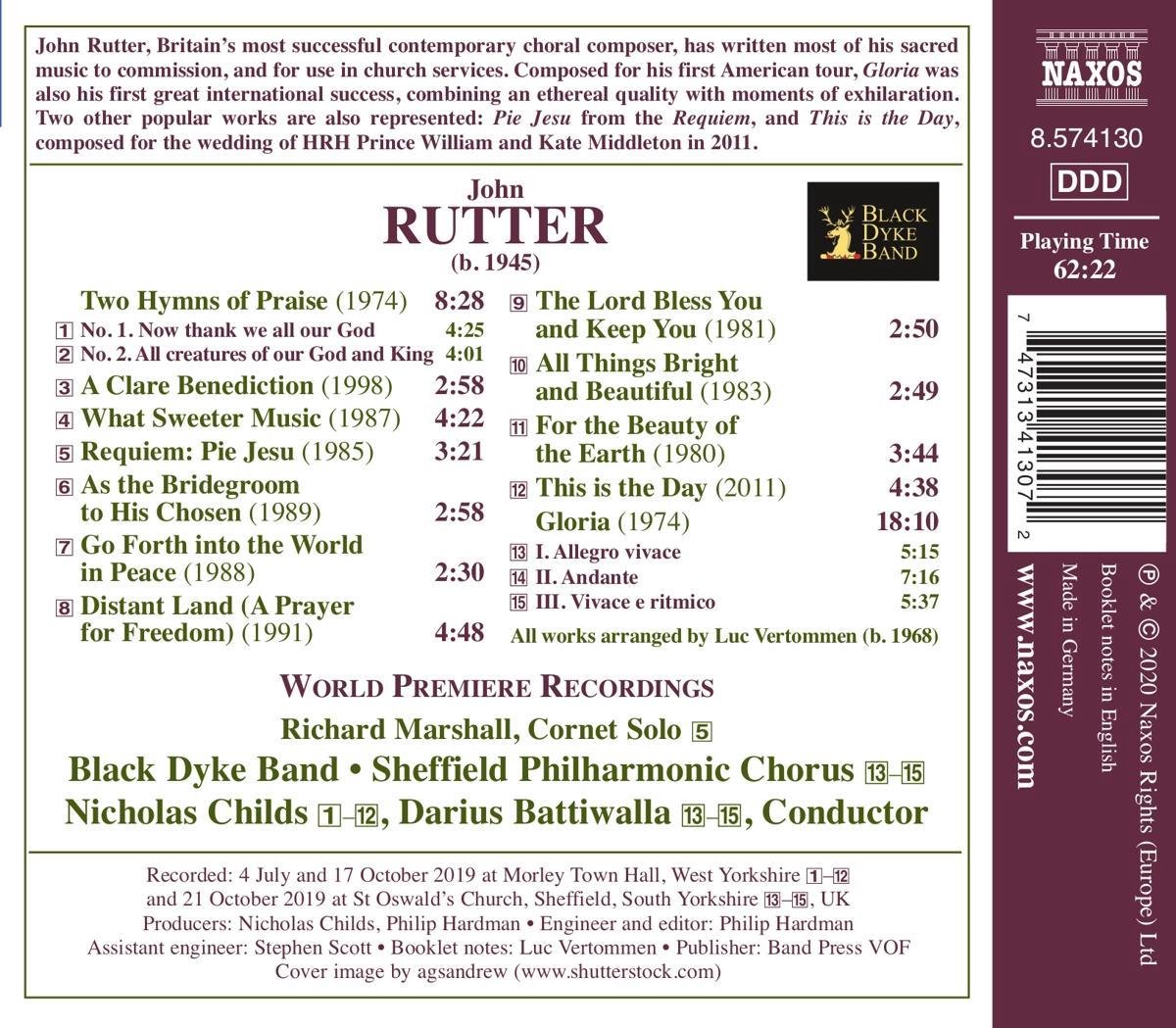 John Rutter: Anthems. Hymns And Gloria For Brass Band Arr. Luc ...