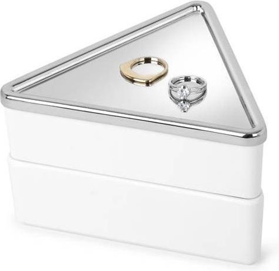 Umbra juwelen doosje Trinity met deksel wit | bol