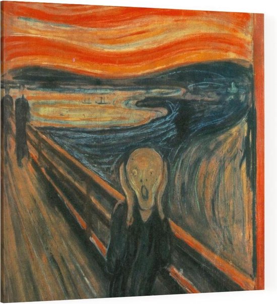 De Schreeuw, Edvard Munch - Foto op Canvas - 100 x 100 cm | bol.com
