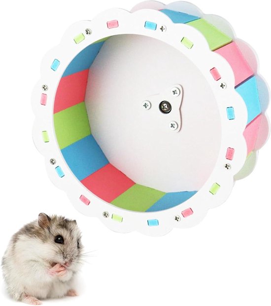 Oefenwiel voor hamsters en andere kleine dieren - Stil loopwiel van 21 cm | bol