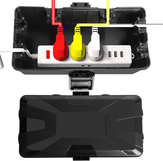 Waterdichte kabeldoos - IP54 bescherming - 1 stuk - zwart - 26 x 15 x 9 ...