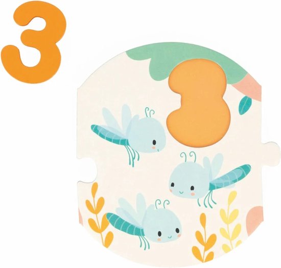 Janod Pure - Mijn Eerste Puzzel Met Cijfers - 2-In-1: Een Cijfer ...