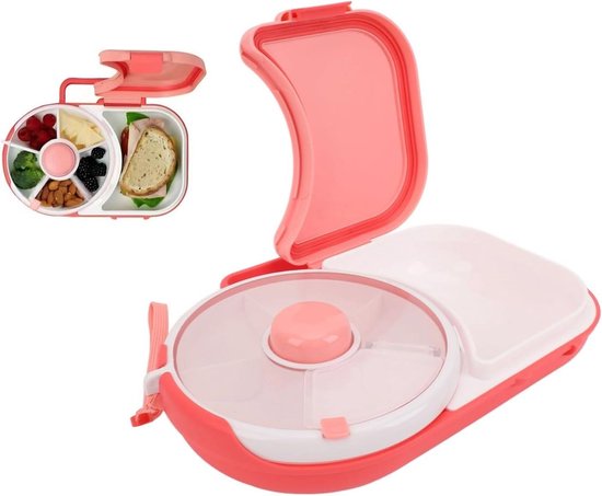 Lunchbox met Kleine Snack Spinner Flip - 2-in-1 Bento Stijl ...