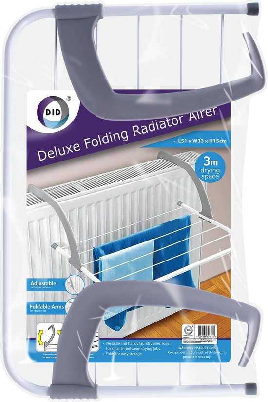 DID Radiator droogrek - wit - metaal - 51 x 33 x 15 cm - handdoekrek ...