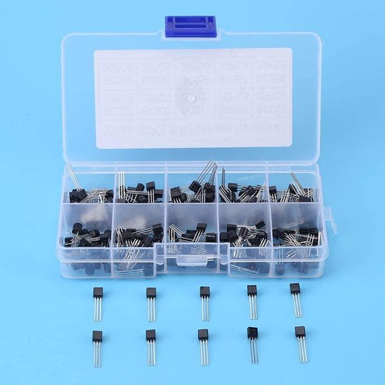 200 stuks 10 waarden NPN PNP Power multifunctionele transistors assortiment kit TO-92... | bol