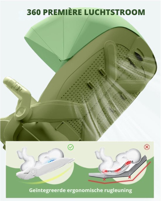 Mini ELF 2 Kinderwagen - 360 Graden Draaibaar - Compact - Opvouwbaar ...