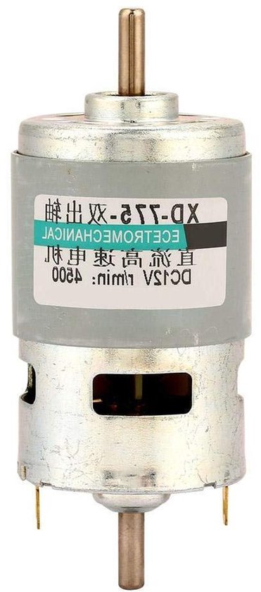 Aanpassing titel: 12 V 775 motor 50 W dubbele as gelijkstroommotor met ...