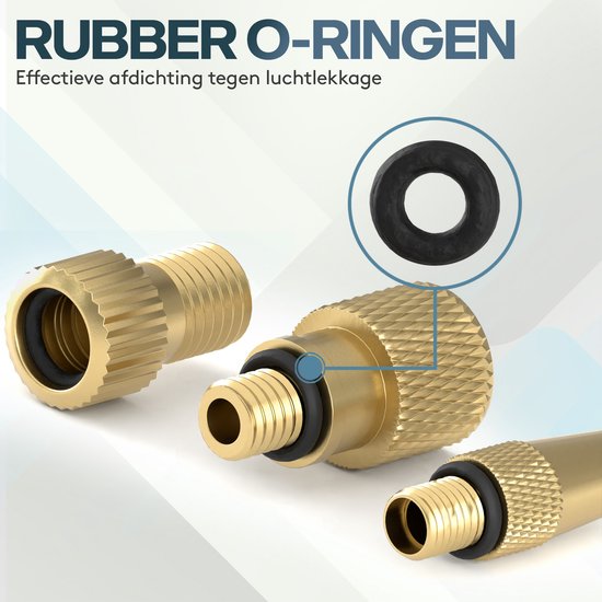 Verloopnippels fietsventiel - 14-delige set, Universeel - Adapter ...