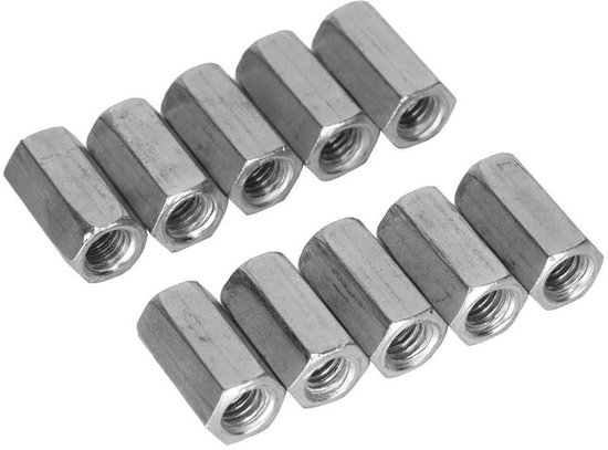 Sleeve nut m6- Long Rod Coupling Hex Nut Threaded Rod Connector Carbon ...