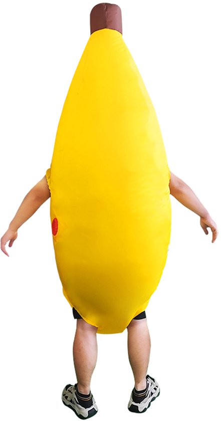 KIMU® Opblaas Kostuum Banaan Pak - Opblaasbaar Pak - Bananenpak ...