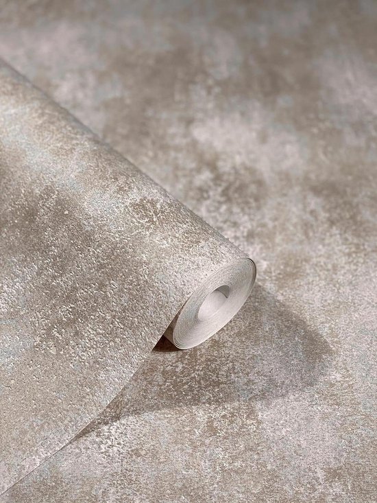 Behang brons betonlook - Voor woonkamer en keuken - 10,05m x 0,53m ...
