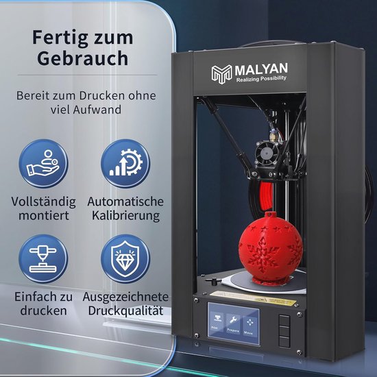 Mini Delta 3D-printer voor beginners en kinderen - Volledig gemonteerd ...