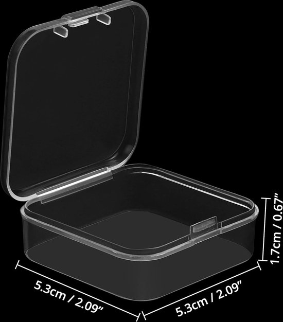 Kleine Doorzichtige Plastic Container Doosjes - Stapelbaar - 28 Stuks ...