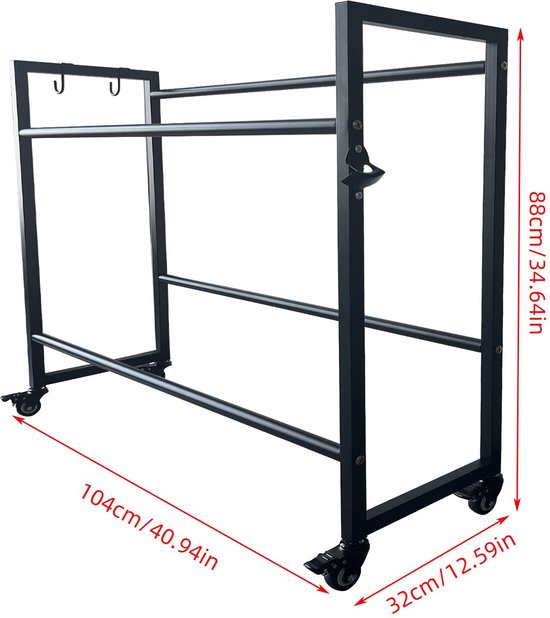 Stijlvol Metalen Drankenrek voor 6 Kratten met Wielen en Flesopener | bol