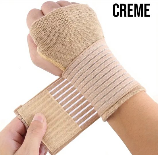 Allernieuwste.nl® Verstelbare Elastische Pols Band Creme - Ventilerende ...