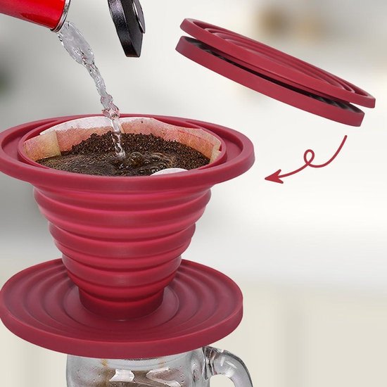 Portable Foldable Silicone Coffee Dripper - Reusable Filter Holder for ...