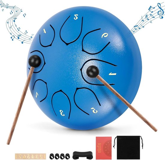 15cm 8 Tone D Key Steel Tongue Drum for Sound Healing Meditation Yoga ...