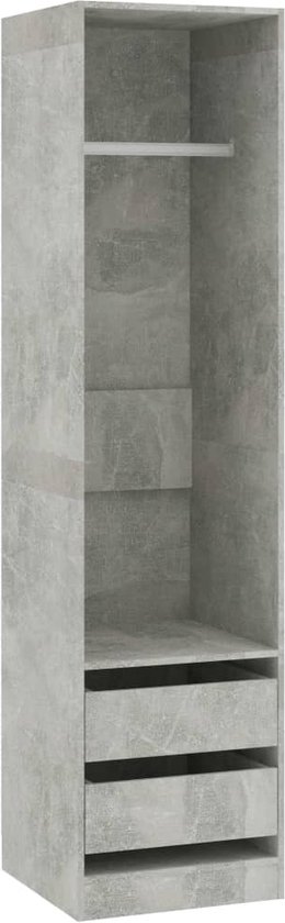 vidaXL Kledingkast - 50x50x200 cm - Hout - Betongrijs Kledingkast ...