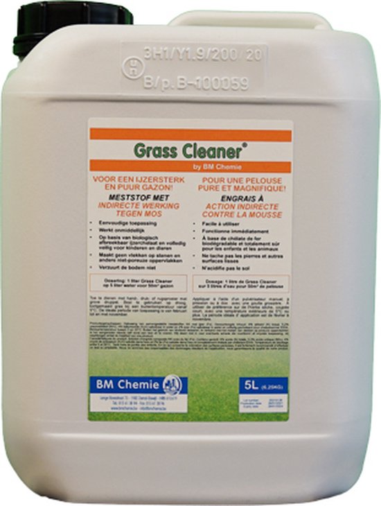 Anti mos in gras & gazon - Mos verwijderaar - Grass Cleaner 5L - BM ...