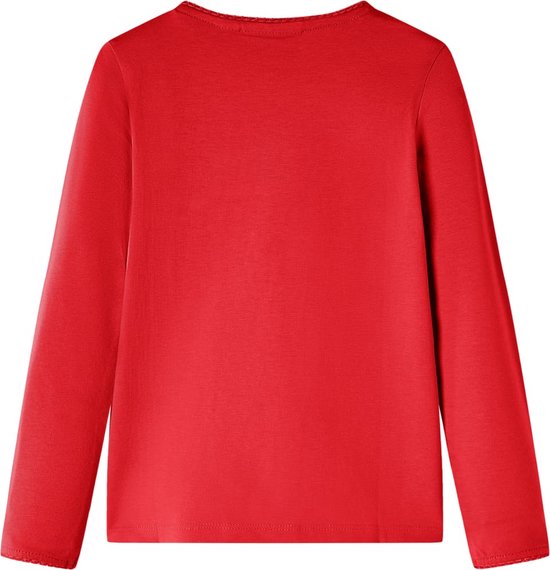 Kindershirt lange mouw 116 - Rood - Comfortabel design | bol