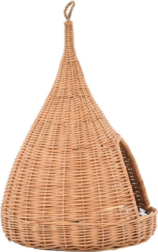vidaXL Kattenhuis Tipi 40x60 cm - Natuurlijk Wilgen Kattenhuis - Tipi ...