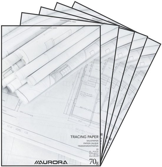 Aurora Kalkpapier - Overtrekpapier - Tracing paper - A2 - 70g - 20 vel ...