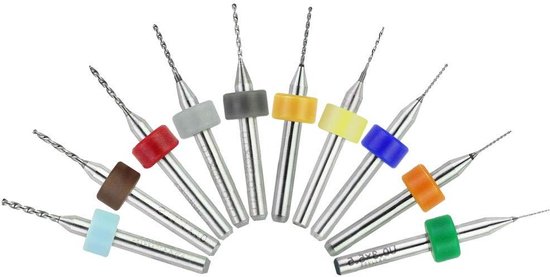 Micro Carbide PCB Boren Set 03 mm - 12 mm Schacht 1/8 Inch - Mini Twist ...