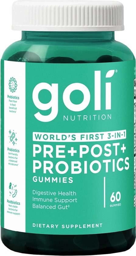 Goli Nutrition Pre + Post + Probiotics (60 gummies) voor optimale ...