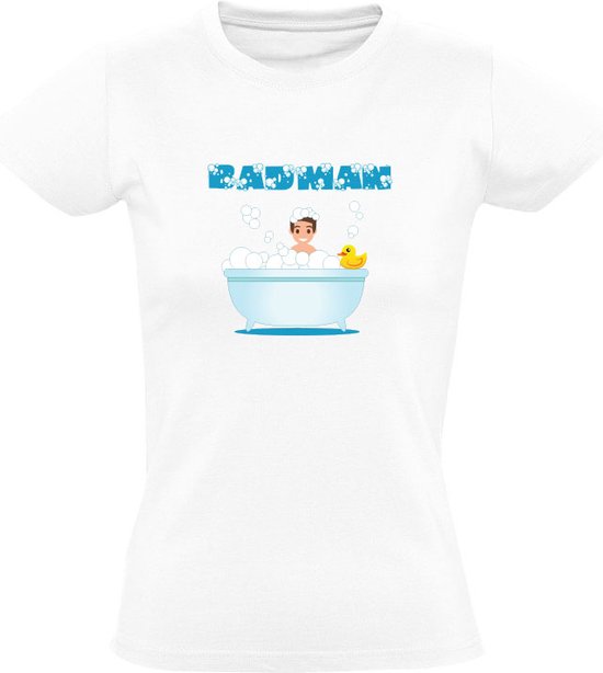 Badman Dames t-shirt | grappig| bad| zeep | wassen| bubbelbad | badeend ...