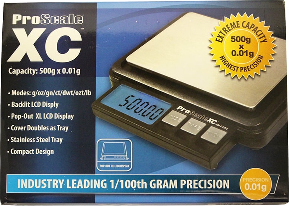 Proscale groot formaat Zak weegschaal (500g x 0,01g) | bol.com