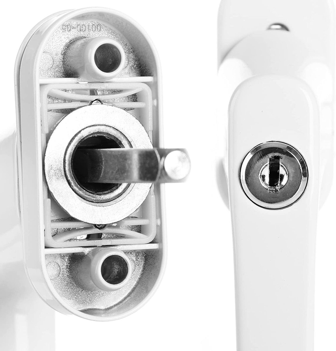 2x raamkruk wit - afsluitbare raamkrukken - kinderslot met 4 sleutels ...