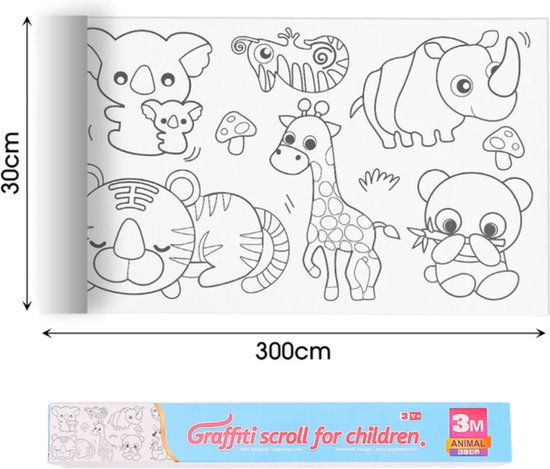 Tekenrol - Creative - Tekenrol Stick - Dieren Tekenrol - Jungle Dieren ...