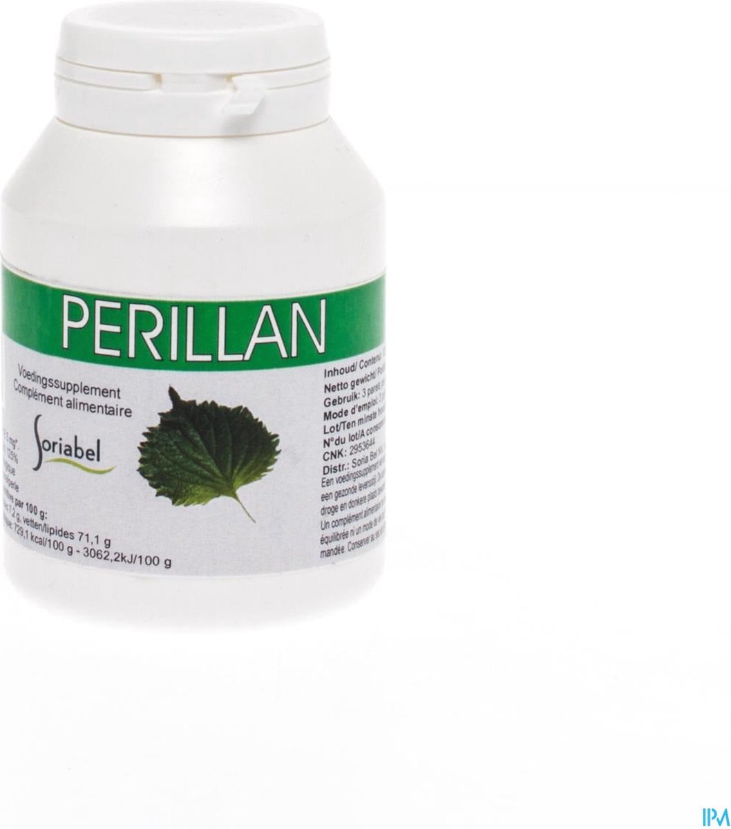 Soria - Perillan Perilla Olie 500 mg 100 capsules | bol.com