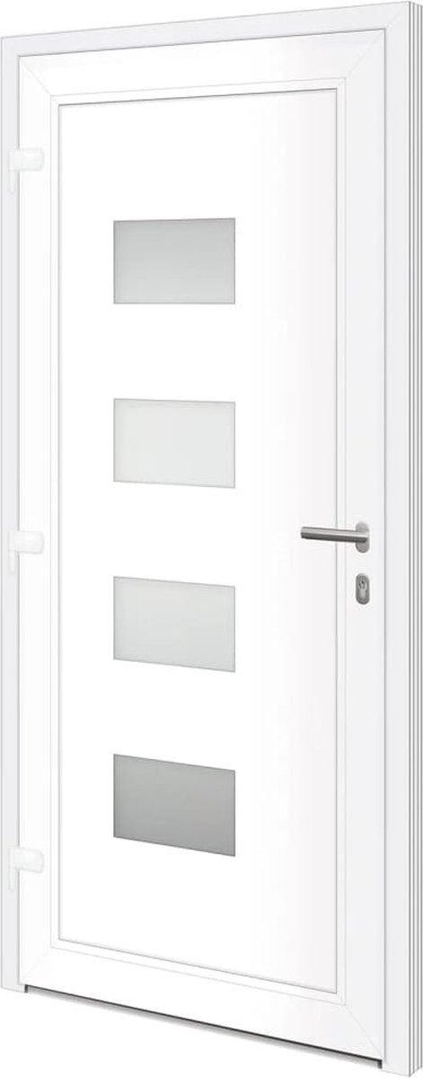 vidaXL Voordeur 100x210 cm aluminium en PVC wit | bol.com