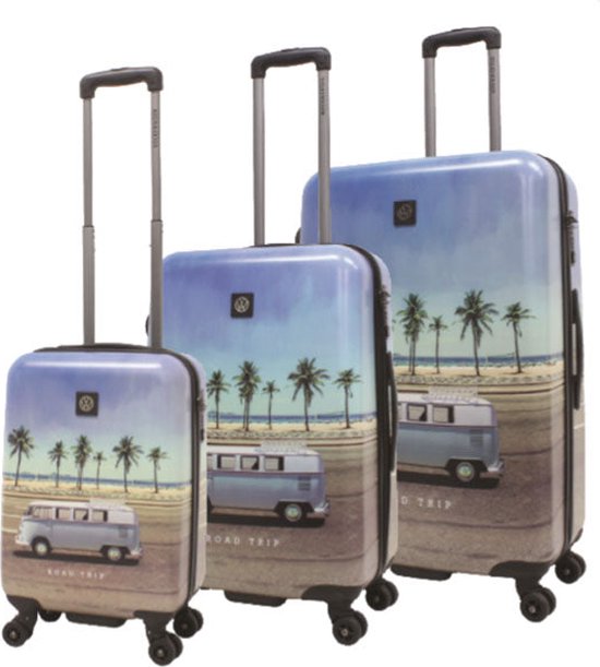 VW Kofferset 3 Delig - Reiskoffer Set - Met wielen - ABS - Roadtrip ...