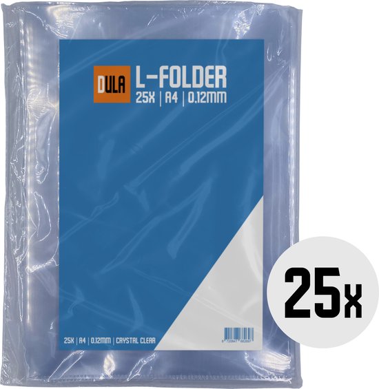 DULA - L-mappen - Insteekmappen - Glashelder - A4 - Extra dik 0,12mm ...
