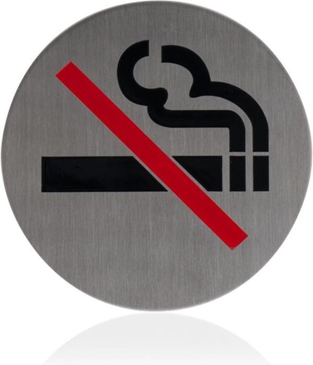 Intersteel Pictogram Rookverbod rond 75mm met 2 boorgaten | bol.com