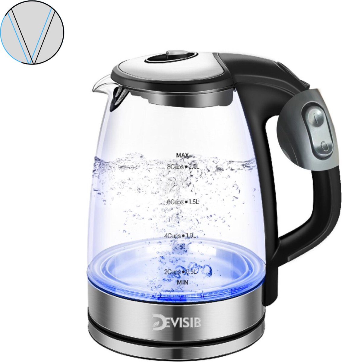 Mini Waterkoker - Klein Waterkoker Draadloos - Camping Waterkoker Met ...