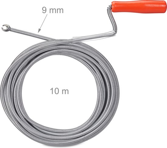 Relaxdays 2x ontstoppingsveer klauw - 10m gootsteenontstopper ...