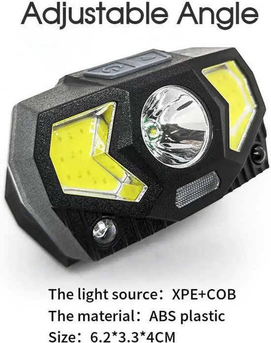 Lightbeam Led-Cob accu hoofdlamp met ingebouwde accu 6 functies | bol