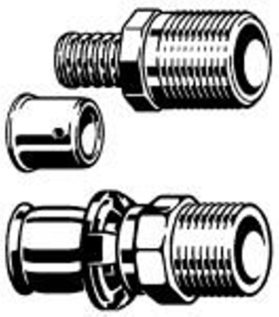 Viega Pexfit Knie overgang met buitendraad 16x1/2 | bol