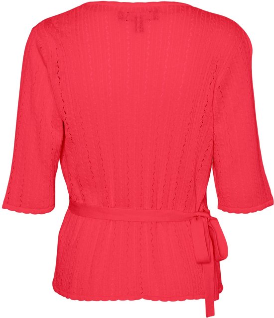 Vero Moda Vest Vmmorena 2/4 Belted Wrap Cardigan G 10284603 Bittersweet ...