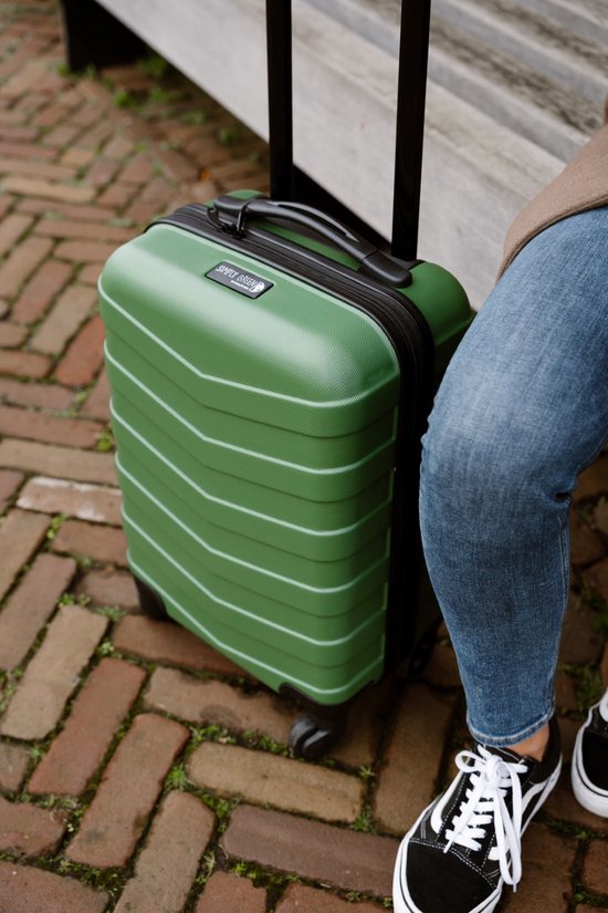 Norlander Reiskoffer - Handbagage trolley - Duurzaam rPet - Groen | bol