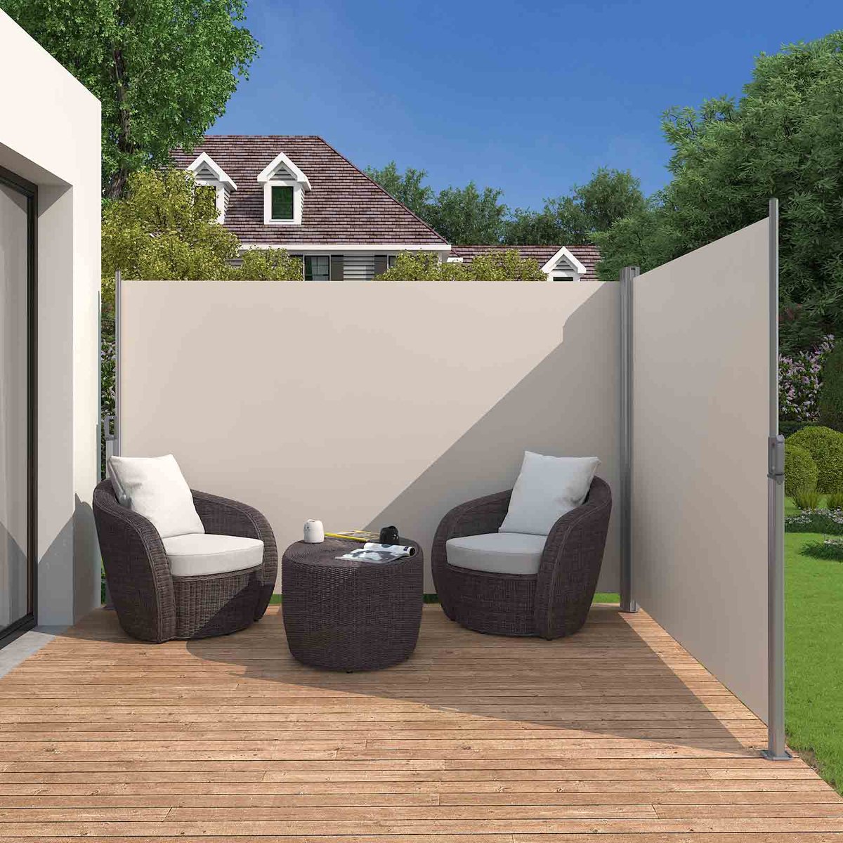Paravent - Paravent extensible - Paravent double face - Écran de jardin ...