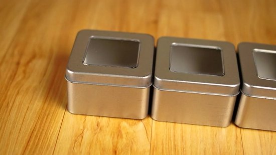 Kurtzy Zilver Metalen Opslag Bakjes Met Deksel 10 Pak L9 X B9 X H5