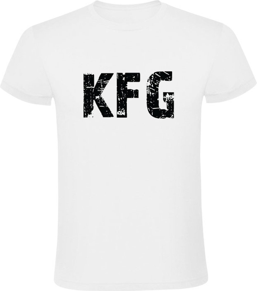 KFG Heren t-shirt| letters | eenheid | gewicht | gram| kilo| stoer ...