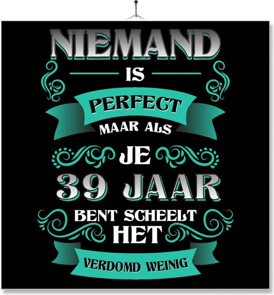 Tegel Met Opdruk | Kado | Cadeau | Verjaardag | Niemand Is Perfect Maar ...