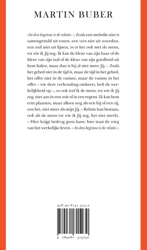 Ik en Jij, Martin Buber | 9789061315230 | Boeken | bol