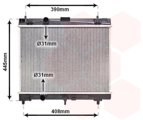 Van Wezel - RADIATOR VOOR TOYOTA YARIS XP90 HB 2006-2009 164000Q040 | bol