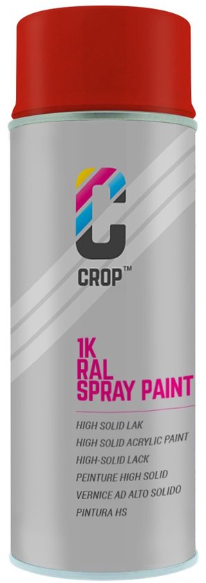 CROP Spuitbus RAL 3020 Verkeersrood - Zijdeglans - 400ml - Spuitbus ...